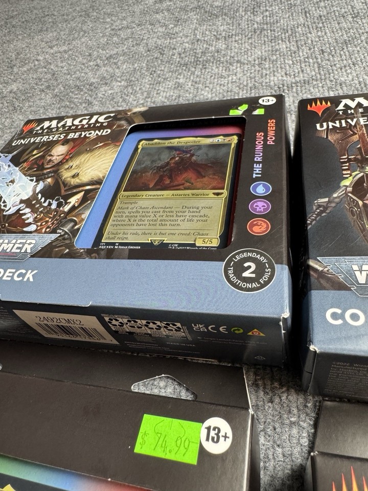 Magic the Gathering MTG Warhammer 40k Commander Deck Set of 4 Factory ...