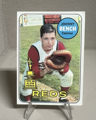 1969 Topps - Johnny Bench #95 Reds-All Star Rookie Cup-(crease free ...