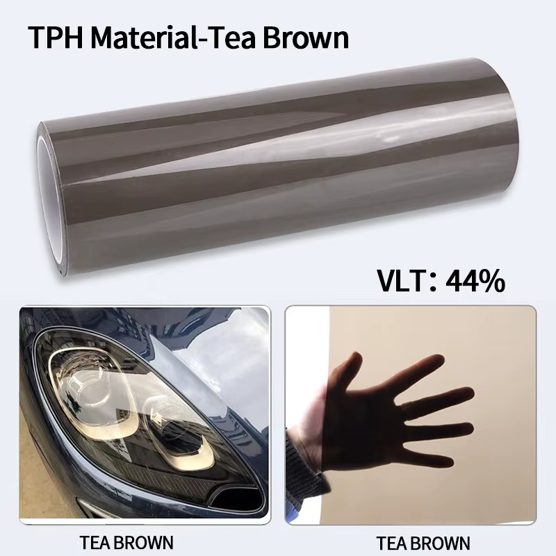 Car Headlight & Taillight & Fog Light Lamp Wrap Film Smoke Black TPH PU ...