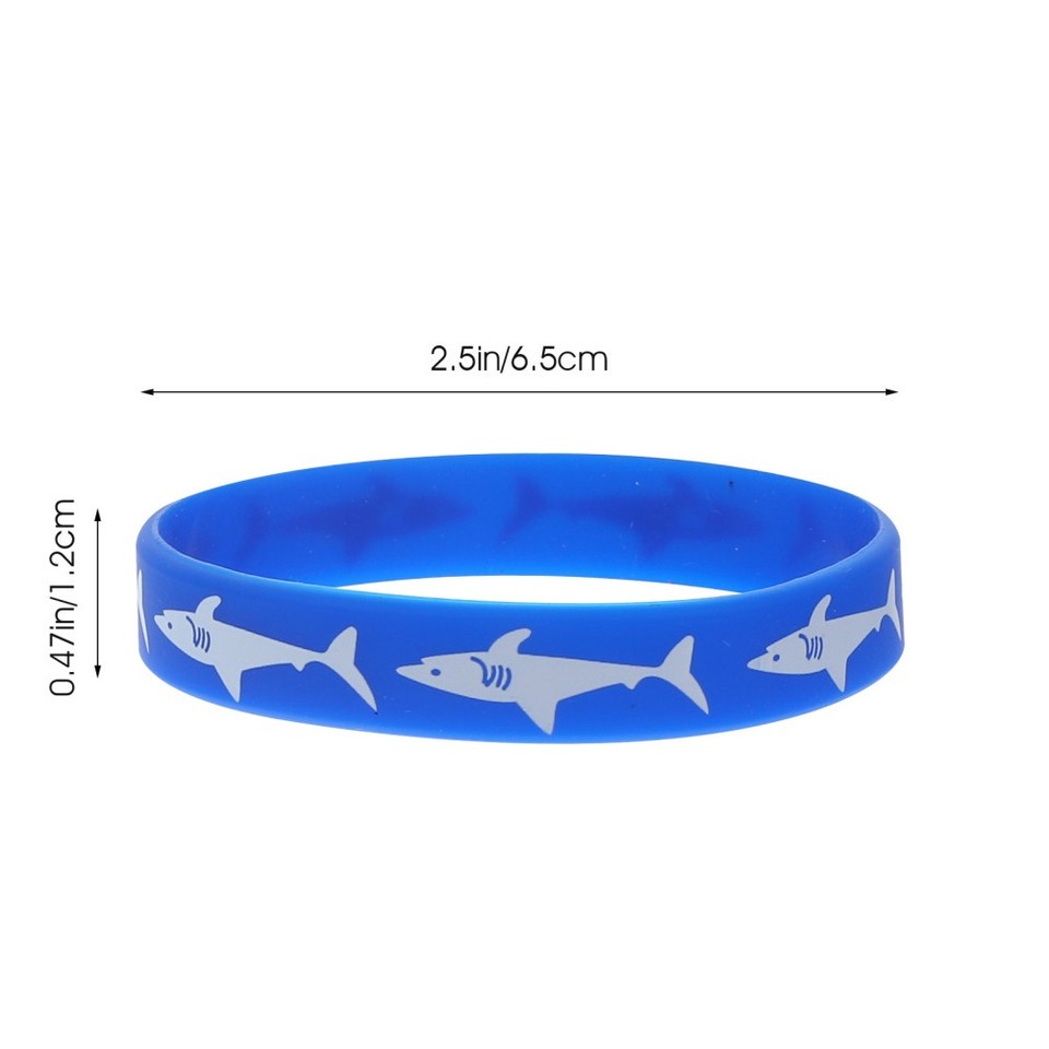 25 Pcs Wrist Bands for Event Shark Bracelets Children Silicone ...