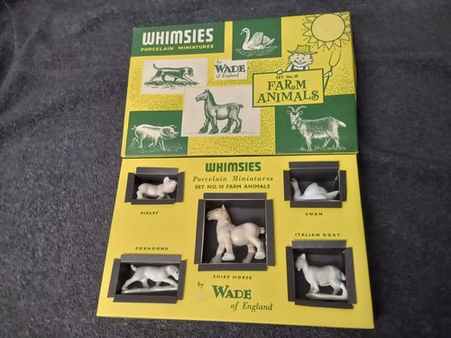 WADE FIRST WHIMSIES SET 10 FARM ANIMALS - INCLUDING BEIGE SHIRE HORSE ...