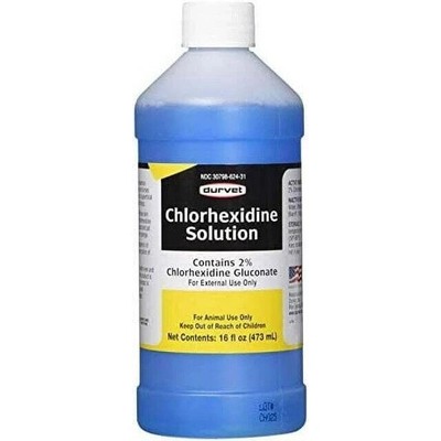 Chlorhexidine 2% Solution for Horses Dogs 16oz Durvet FREE SHIPPING SEE ...