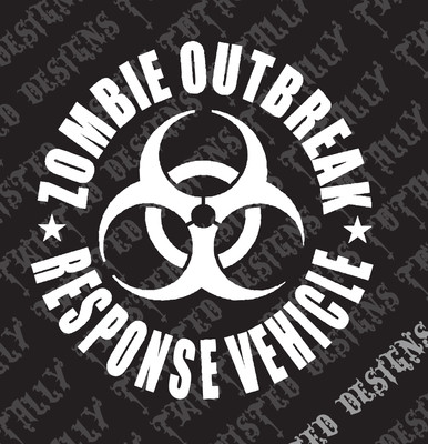 zombie response vehicle funny walking dead car truck jeep vinyl decal ...