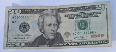 ULTRA RARE - 2013 $20 STAR NOTE - $20USD - GOOD CONDITION MG 00011396 ...