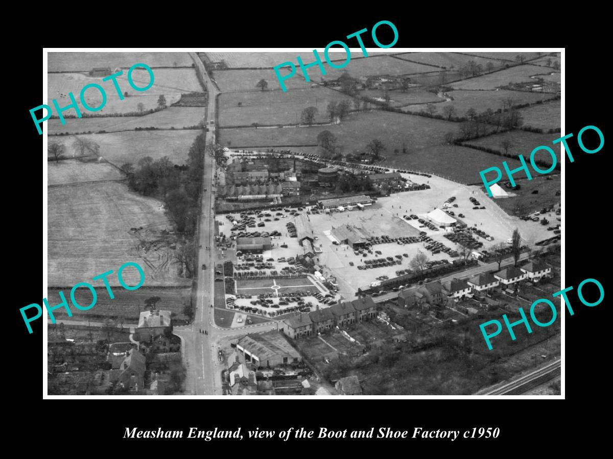 OLD 8x6 HISTORIC PHOTO OF MEASHAM ENGLAND THE SHOW & BOOT FACTORY c1950 ...