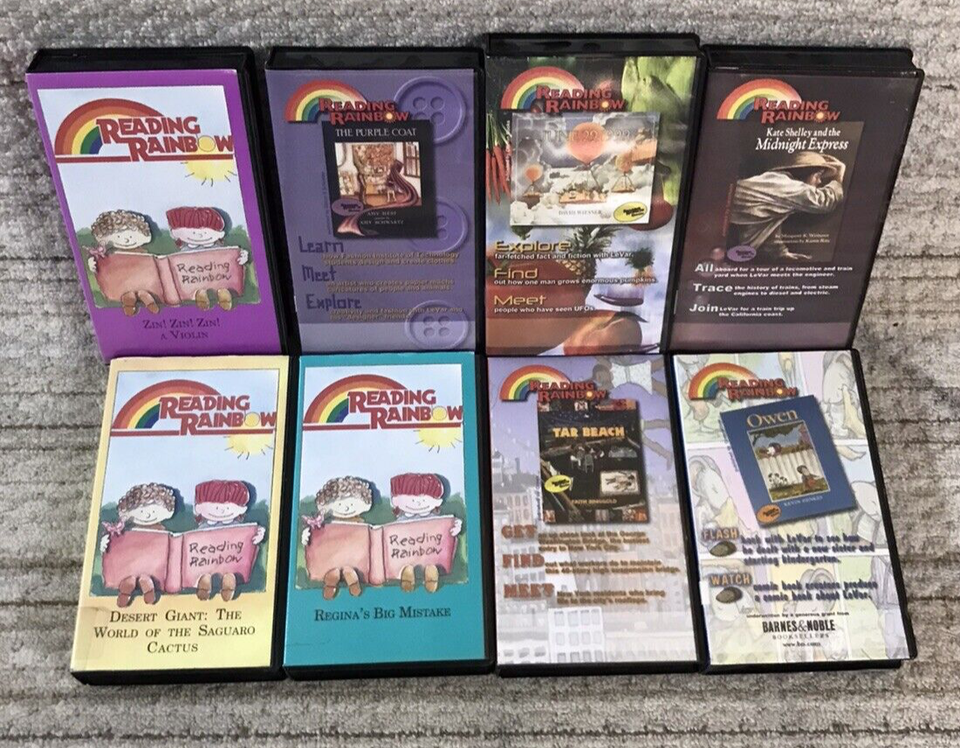 Vintage Reading Rainbow VHS Video Tapes Lot of 24 LeVar Burton RARE ...