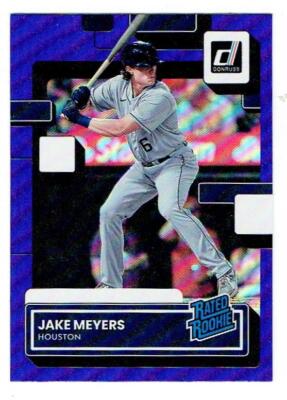 JAKE MEYERS Astros ~ 2022 Donruss Rated Rookie PURPLE ~ FREE SHIPPING ...