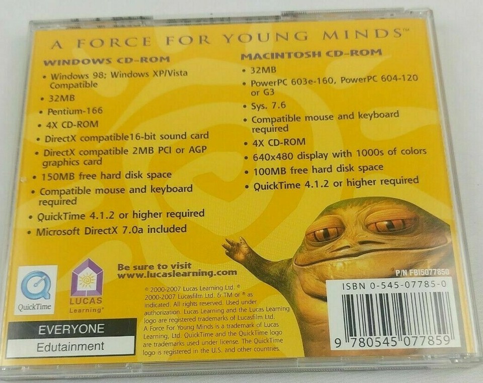 Star Wars Math - Jabba's Game Galaxy PC CD Rom Windows 95 NEW SEALED ...