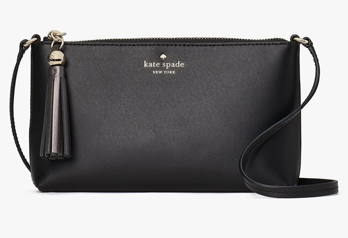 New Kate Spade Amy Ivy Street Crossbody Smooth Leather Black with Dust ...