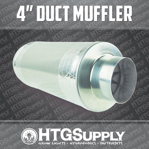 4" DUCT MUFFLER INLINE FAN SILENCER NOISE REDUCER inch four in carbon ...