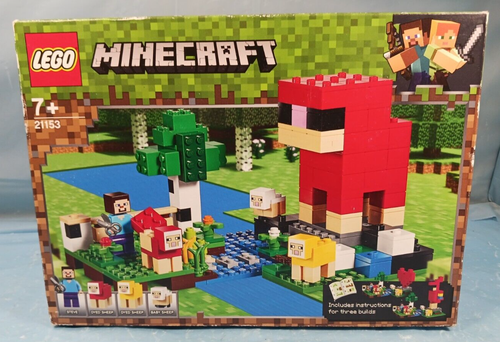 Lego Minecraft The Wool Farm 21153 Steve Dyed & Baby Sheep Retired New ...