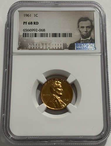 1961 NGC PF68 RD RED Proof Lincoln Memorial Penny 1C One Cent Portrait ...