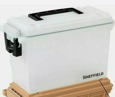 Sheffield Clear Translucent FIELD BOX Locking Ammo Case First Aid Trunk ...