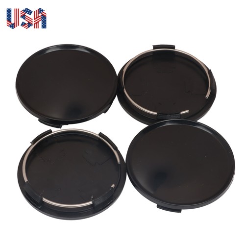 4pcs 63mm Dia 4 Clips Wheel Tyre Center Hub Black Caps Cover for Car ...