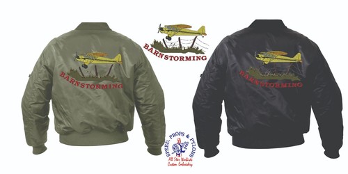 Piper Cub Barnstorming Antique Aircraft MA-1 Jackets full embroidered ...