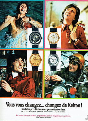 publicité Advertising 0523 1971 montres Kelton homme | eBay