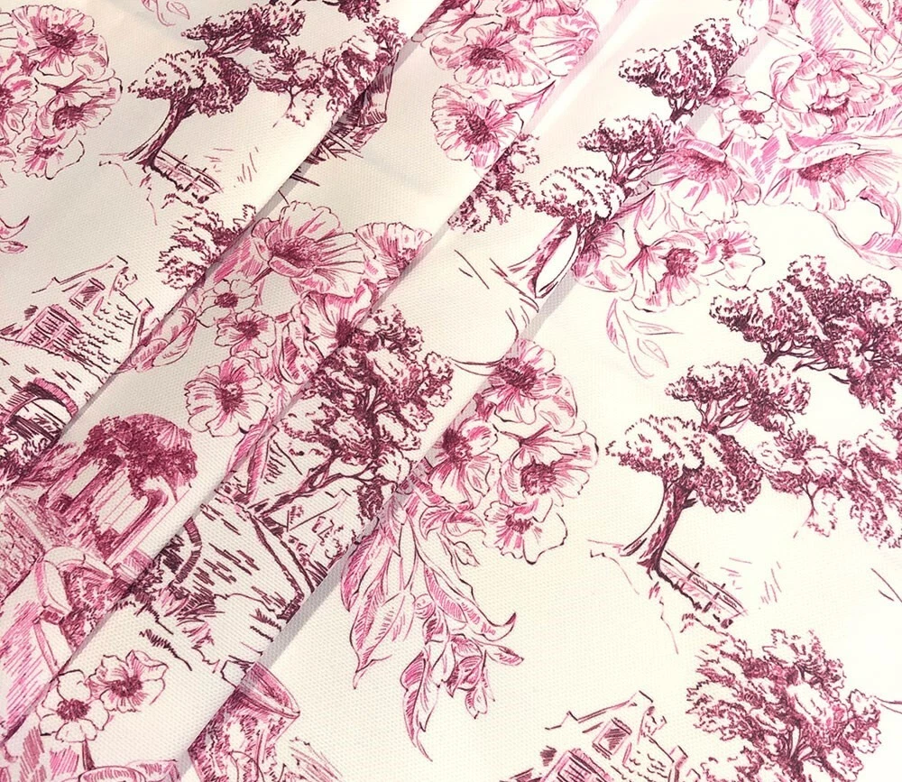 Pink Toile Fabric