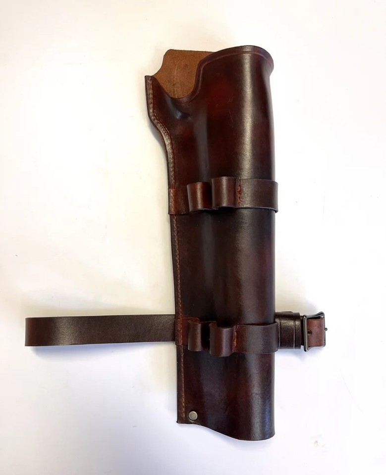 Leather leg holster for saw off shotgun double barrel, Prop Leather Gun ...