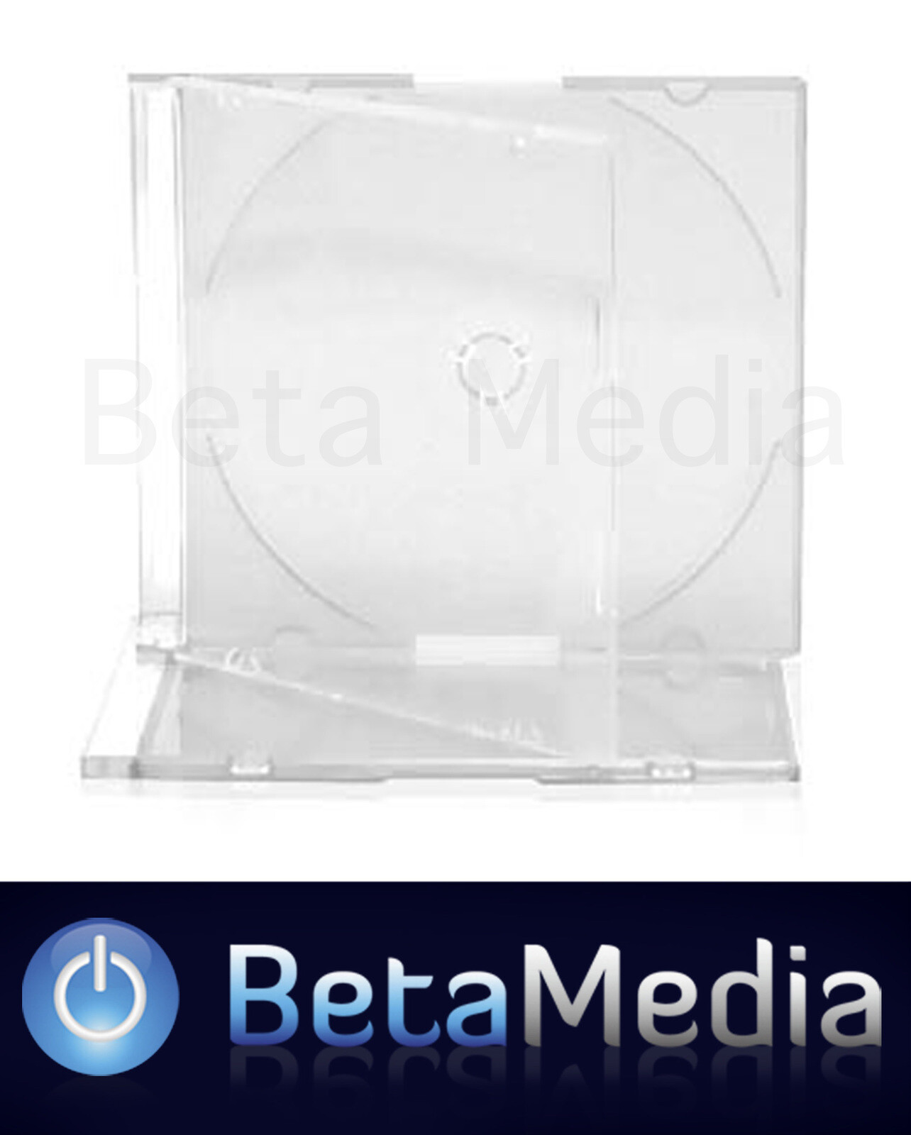 50 x Single Slim Jewel CD Cases with Clear Tray - 5.2mm Slimline Spine ...