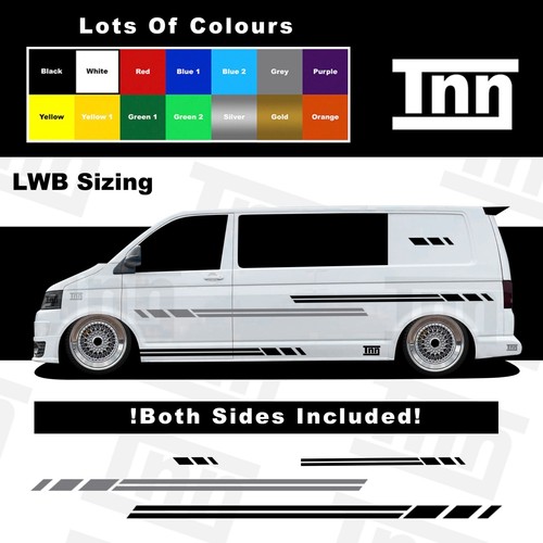 Stickers For VW TRANSPORTER T5 LWB T4 T6 SIDE STRIPE DECALS CAMPER VANS ...