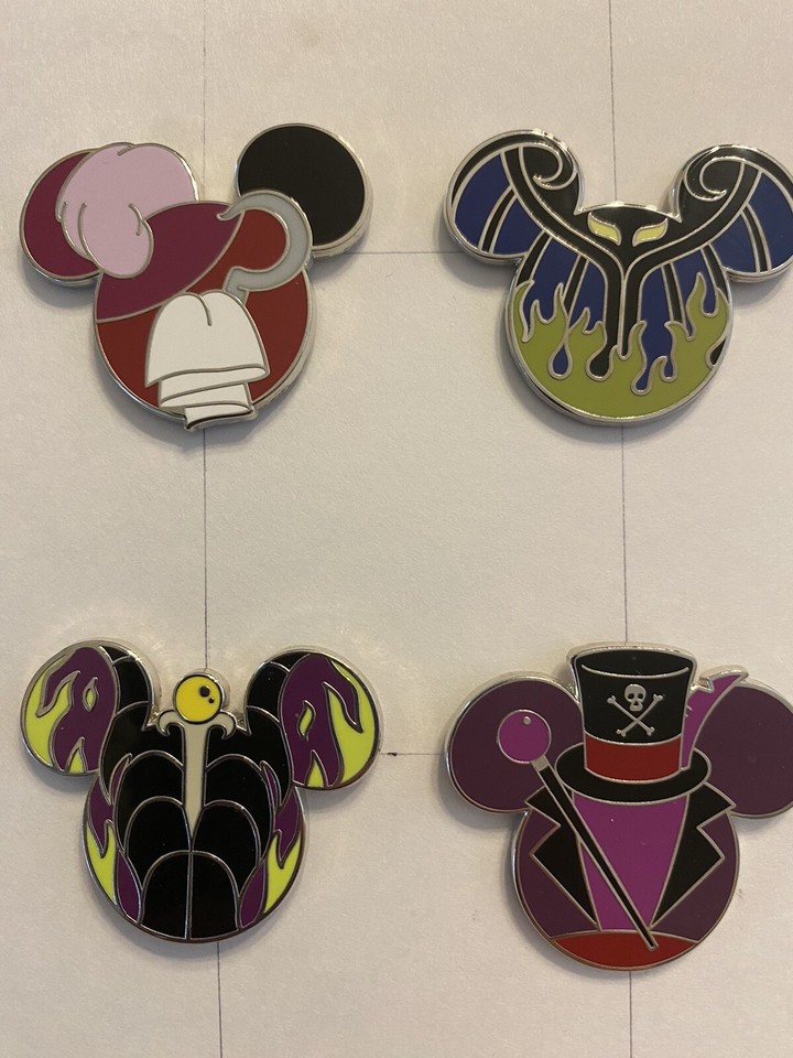 WDW Disney Parks Villain Mickey Icon Mystery Pin Set (Complete Set of ...