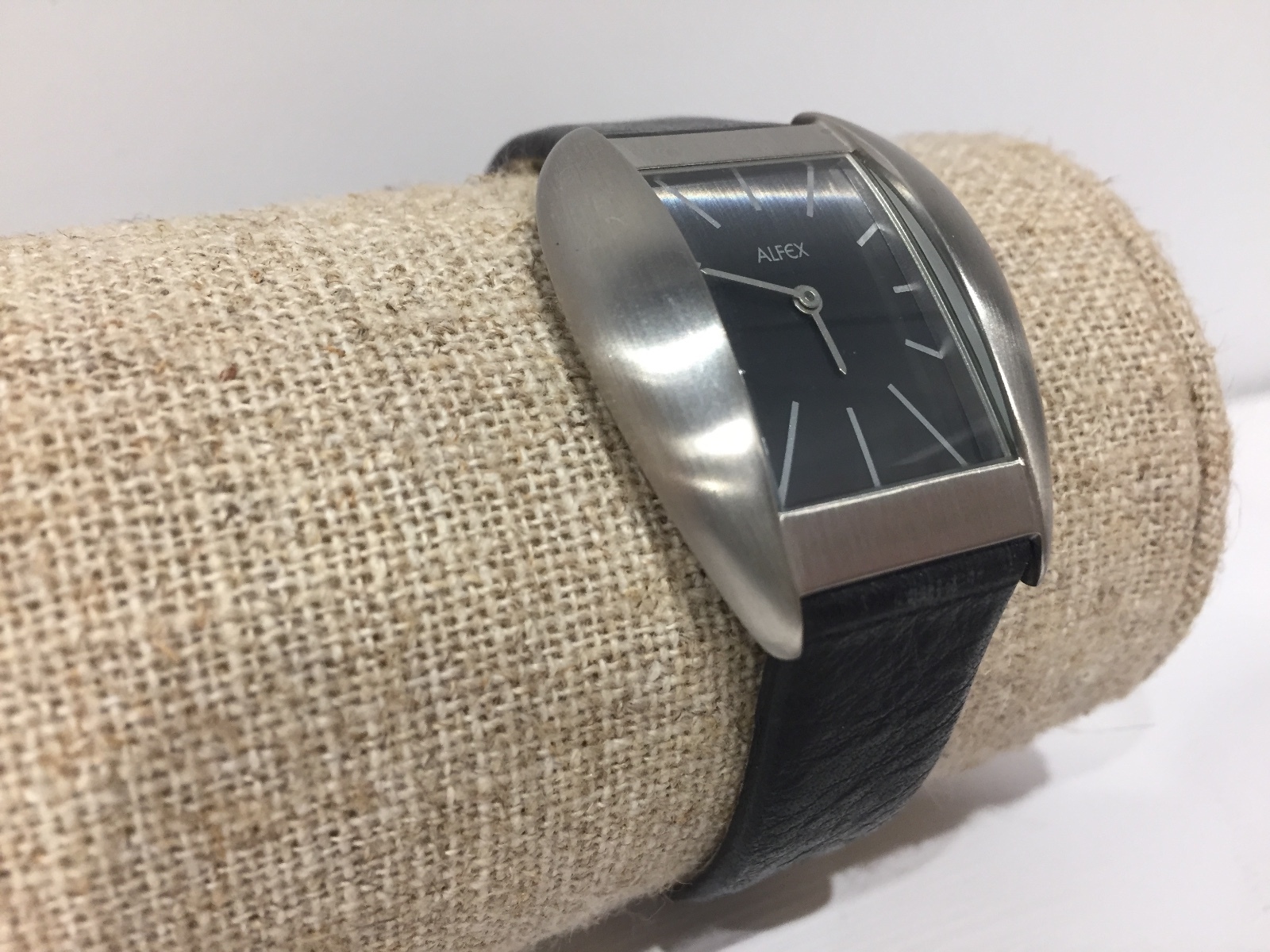 Watch Montre Alfex Moments - Quartz 33 X 30 MM Steel - Black Leather | eBay