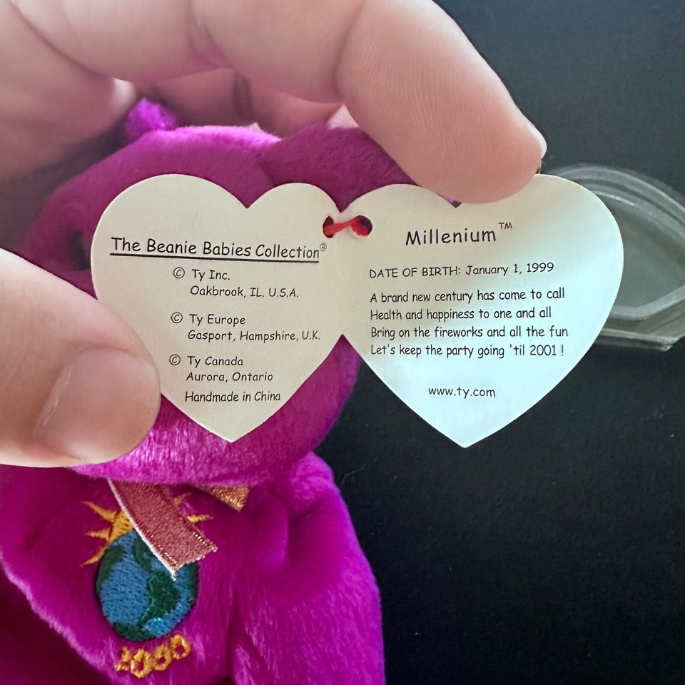 TY Beanie Baby Millennium "Millenium" Bear (1999, Retired) With Tag ...