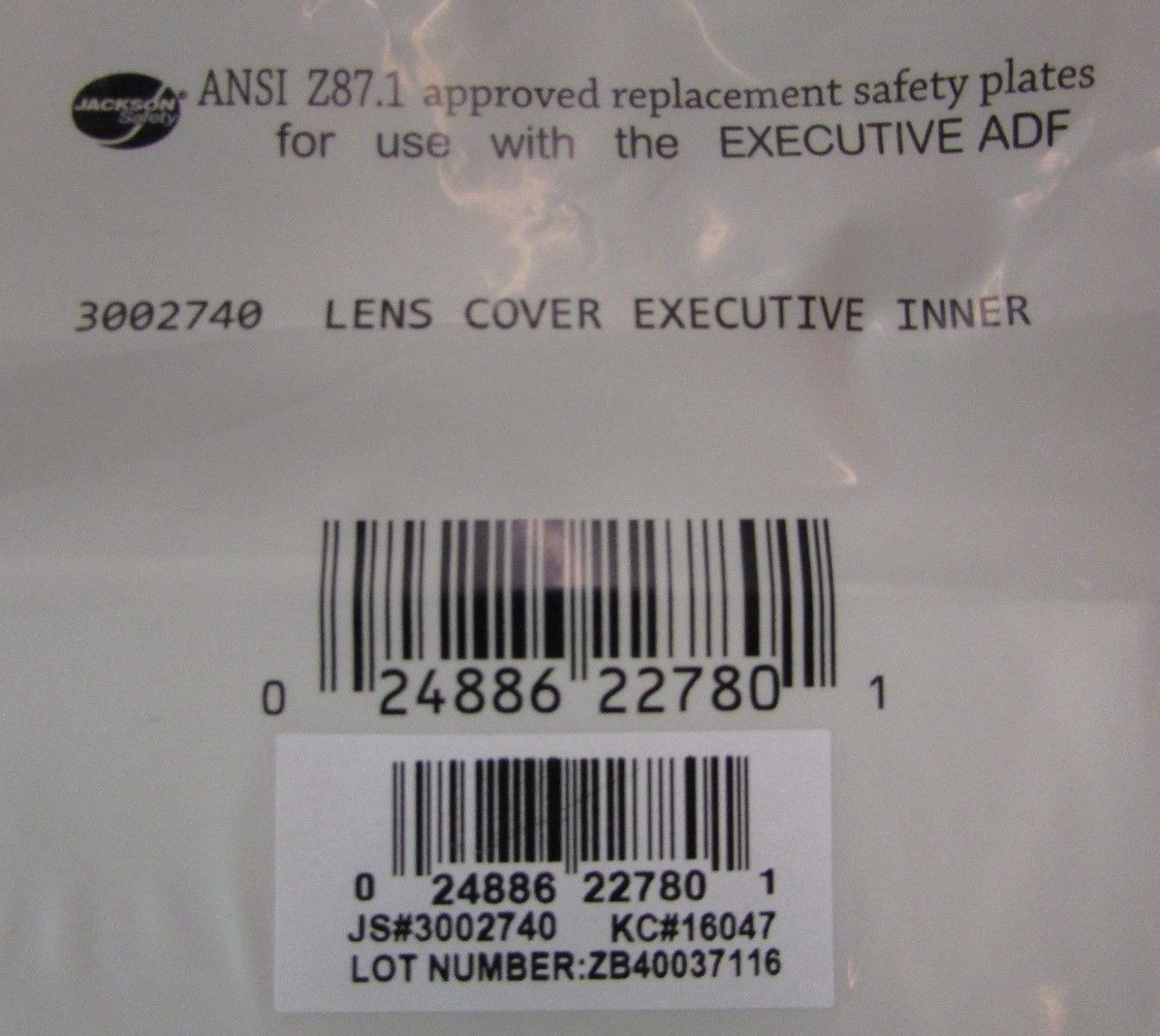 10 JACKSON 16047 Polycarbonate Replacement Lens 3002740 2-5/8" x 4-1/4 ...