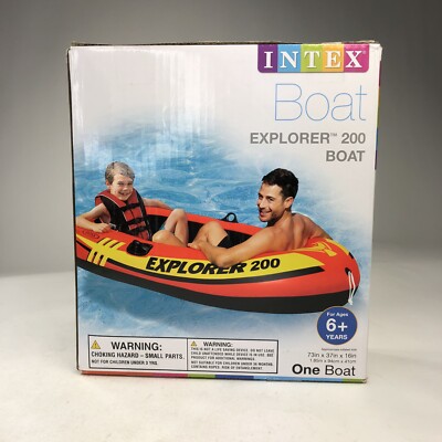 Intex Inflatable Orange Boat Explorer 200 Include Repair Patch ...