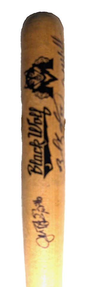 Madison Hatters Black Wolf signed Mini Wood Baseball Bat | eBay