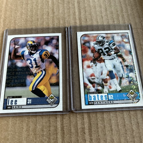 1998 UD Choice RESERVE Michael Bates #309 & Amp Lee #404 Football Cards ...