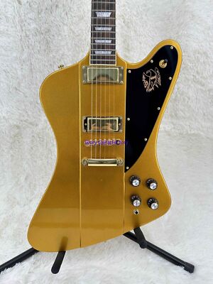 Ship from US Firebird VII Exotic-Shape Glossy Gold Electric Guitar ...