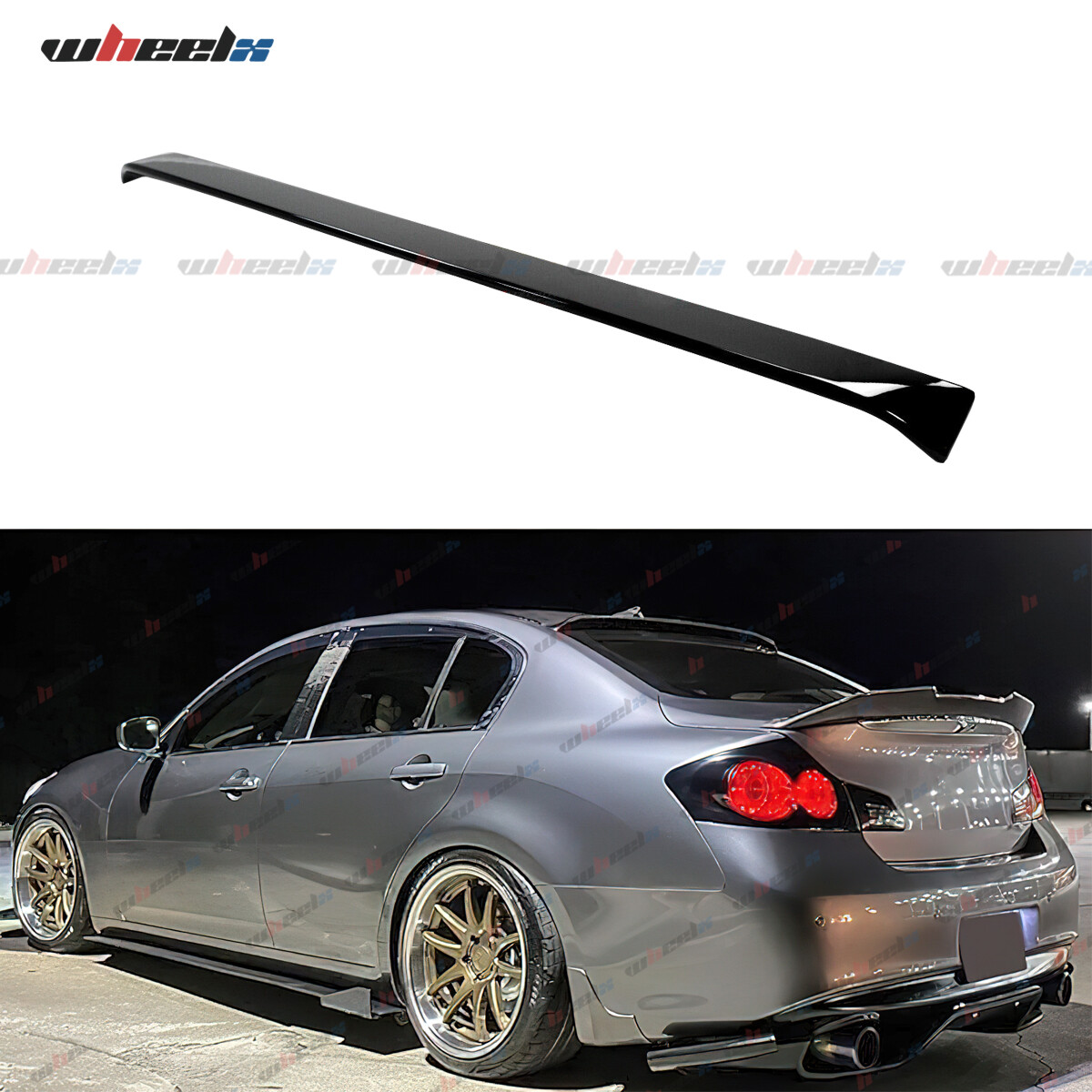 JDM Style Carbon Fiber Rear Roof Window Spoiler For 09-13 G35 G37 Q40 ...