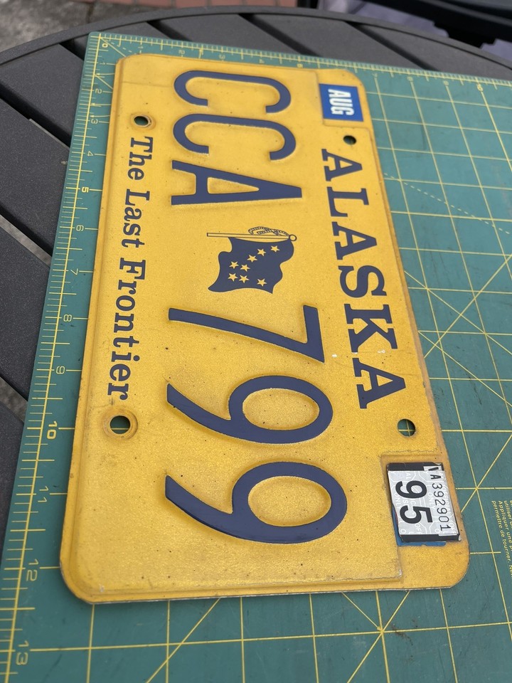 Alaska License Plate Gold Style, The Last Frontier, CCA 799 ex 1995 | eBay