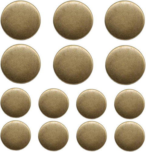 14 Pieces Antique Brass Metal Buttons 20Mm 15Mm Blazer Buttons Set for ...