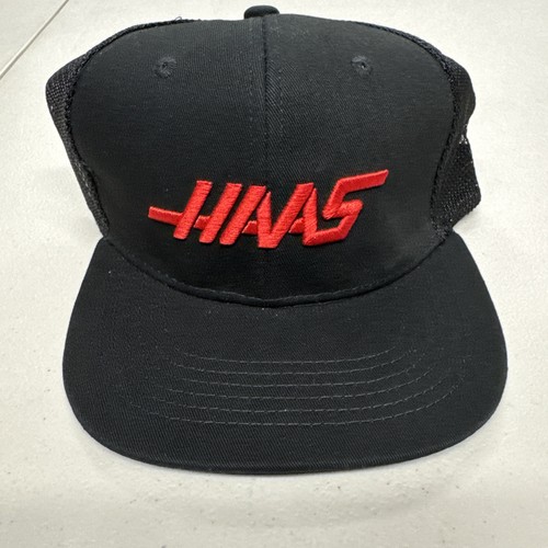 HAAS Logo Nascar Formula 1 Baseball Cap Trucker Hat Adult Black Mesh ...