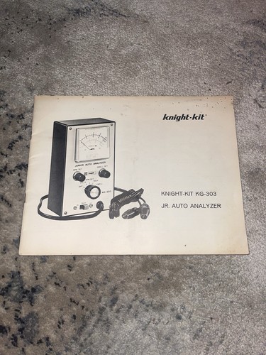VINTAGE KNIGHT-KIT KG-303 JR. AUTO ANALYZER ASSEMBLY & MANUAL, ALLIED ...