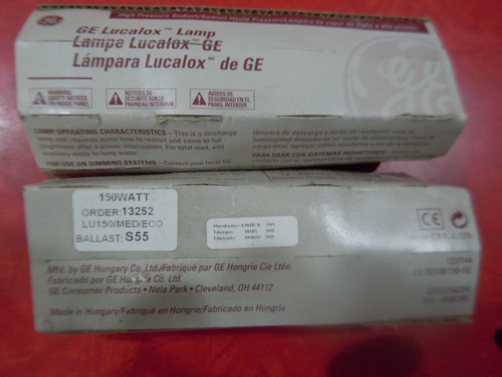 2 NOS GE Lucalox Light Bulbs 150 Watt........ Free Shipping | eBay