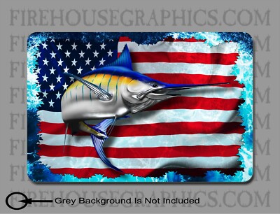 American flag Blue Marlin Pelagic Offshore Fishing sticker decal | eBay