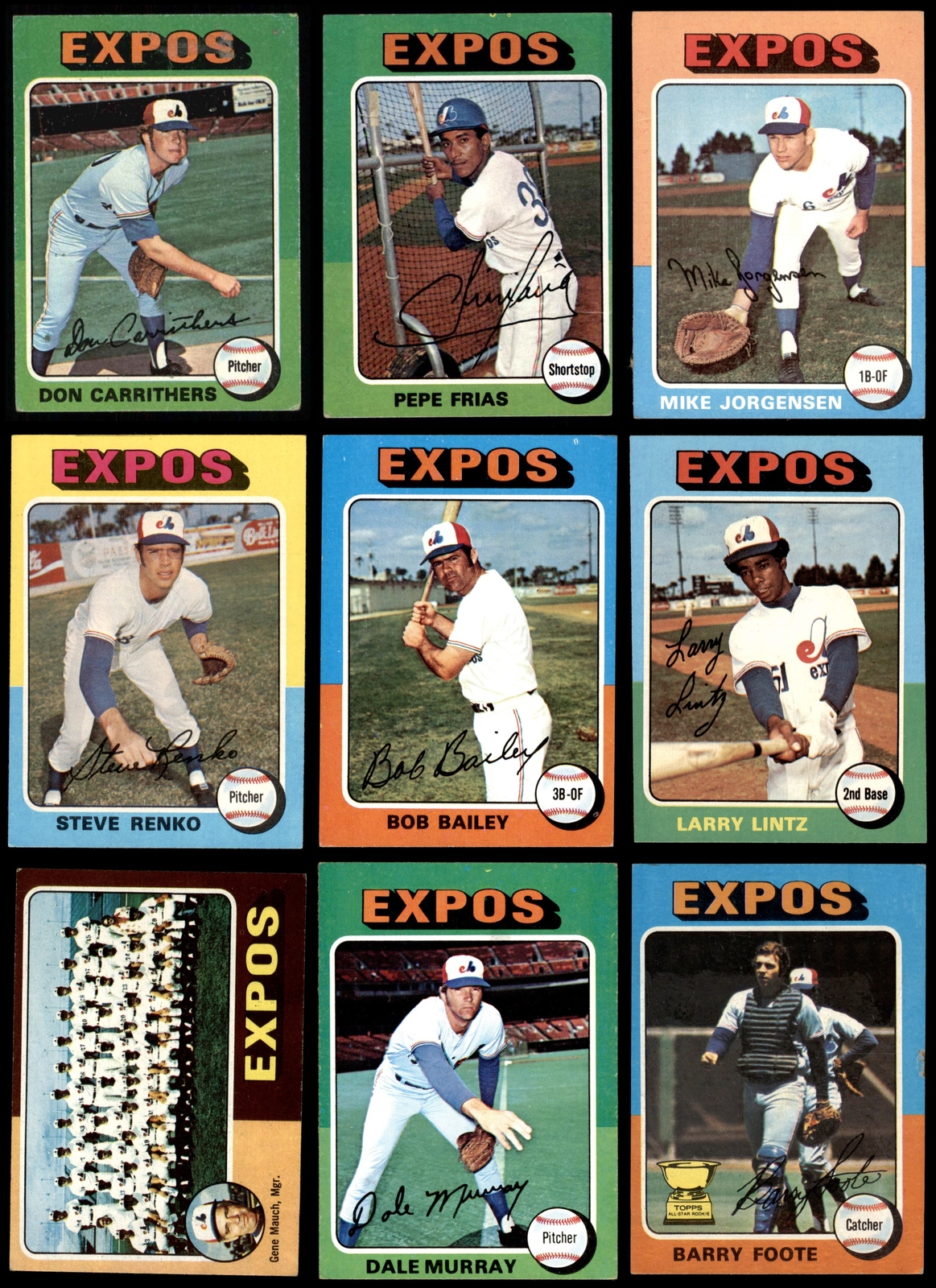 1975 Topps Montreal Expos Team Set 3.5 - VG+ | eBay