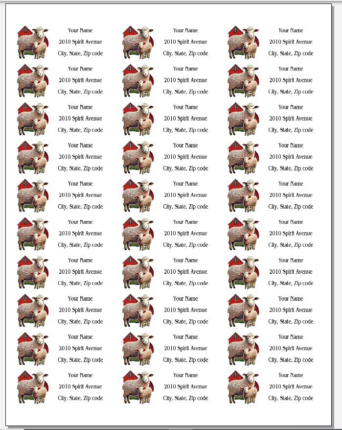 150 Sheep Mom and baby Mailing Return Address Labels Personalized | eBay