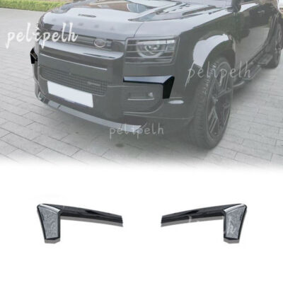 Gloss black Front Fog Light Lamp Eyebrow Trim Fit For Land Rover ...
