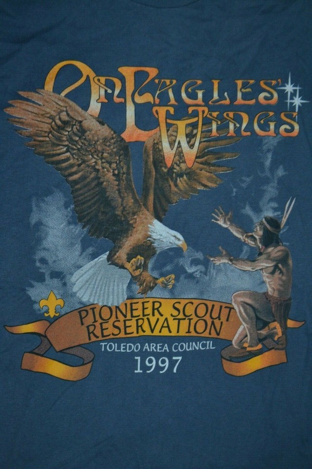 VTG 1997 Pioneer Scout Reservation Toledo OH T Shirt Large Boy Scouts ...