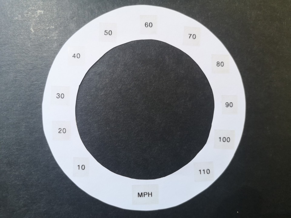 Speedometer Speedo Kit Overlay Conversion Stickers Mph Kph Dials-Black ...
