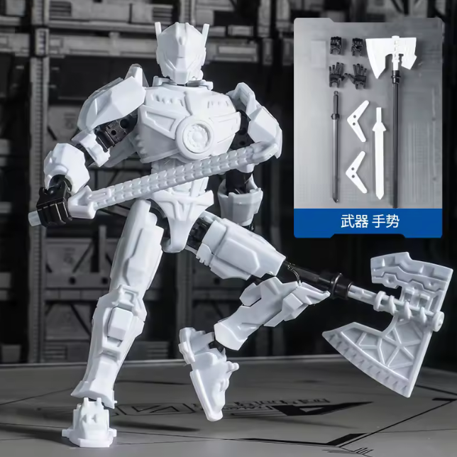 3D Printed Jointed Movable Robocop Wanderer Knight Dummy 13 Action ...