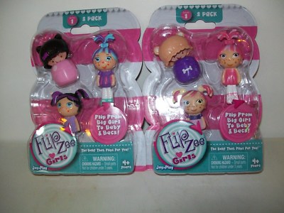 Flip Zee Girls Series 1 From Girl To Baby 4 Pack Miniature Dolls Lot of ...
