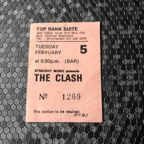 The Clash ticket Top Rank Birmingham 05/02/80 #1269 16 tons tour | eBay