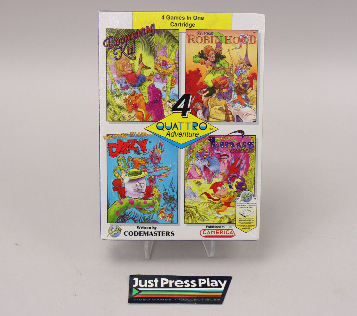 Quattro Adventure 4 in 1 Nintendo NES Game 1991 Codemasters Camerica ...