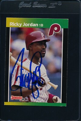 1989 Donruss #624 Ricky Jordan Phillies Signed Auto *24805 | eBay