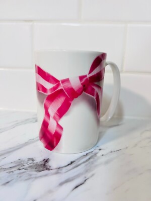 KATE SPADE LENOX SNAP HAPPY TAKE A BOW PINK RIBBON 12 OZ COFFEE CUP MUG ...